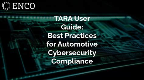 Tara User Guide Best Practices For Automotive Cybersecurity
