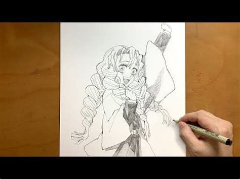 How To Draw Mitsuri Kanroji With Just One Stroke I Demon Slayer I
