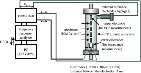 Schematic Diagram Of Ecp Impedance And Corrosion Rate Measurement