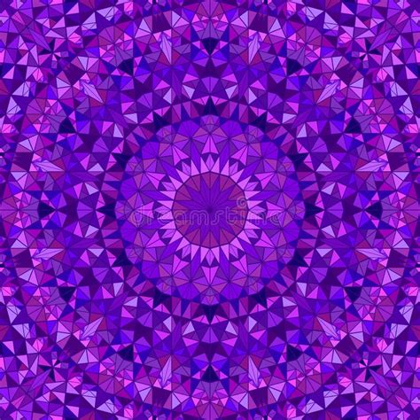 Geometrical Colorful Abstract Radial Tiled Mosaic Pattern Background Stock Vector Illustration