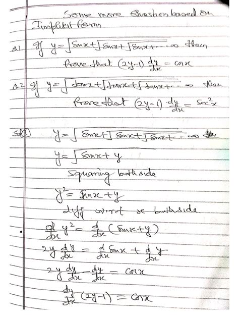 Differentiation Of Logarithm Form Pdf