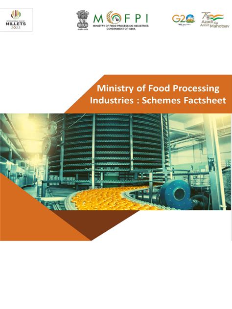 Mofpi Schemes Factsheet Pdf Economies Business