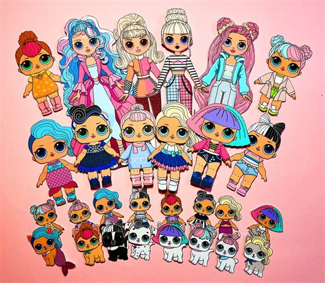 Бумажные куклы лол с одеждой Бумажные куклы