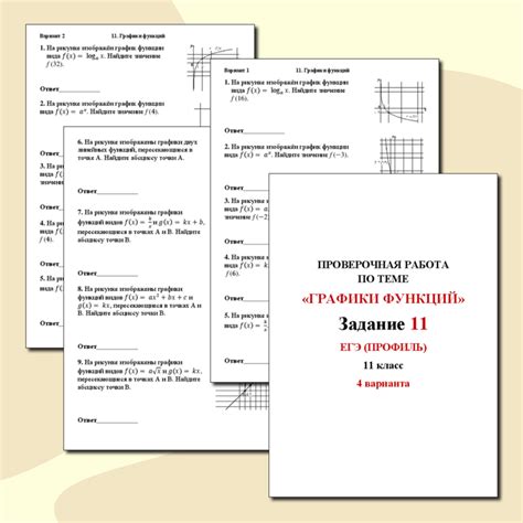 Самостоятельная работа по подготовке к ЕГЭ по математике профиль 11 Графики функций 10 11 класс