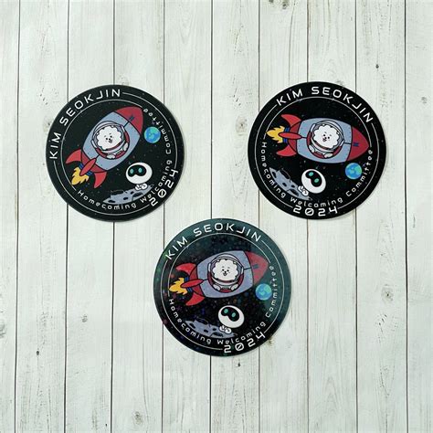 Bts Sticker Jin The Astronaut Wooteo With Bt21 Rj Homecoming Die Cut