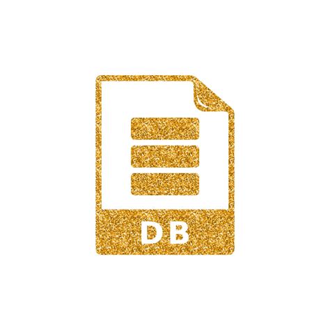 Premium Vector Db File Format Icon Gold Glitter Texture Vector