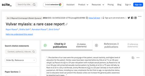 Vulvar Myiasis A Rare Case Report Scite Report