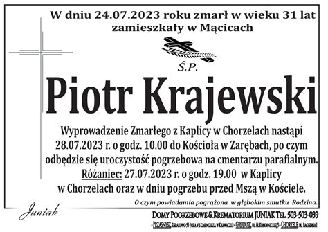 Piotr Krajewski Lat 31 Infoprzasnysz