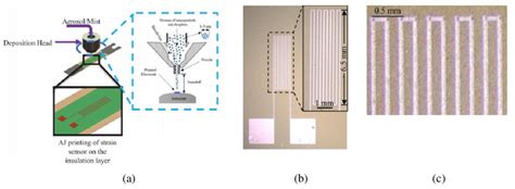 A Schematic Of Aj Printed And Strain Sensor B Printed Sensor With
