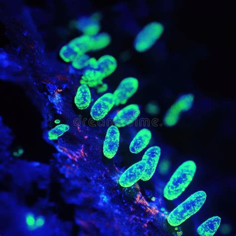 Glowing Bacteria Illuminated By Ultraviolet Light Reveals Stunning Bioluminescence At Night