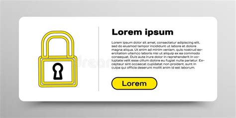 Line Lock Icon Isolated On White Background Padlock Sign Security