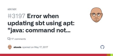 error when updating sbt using apt java command not found · issue