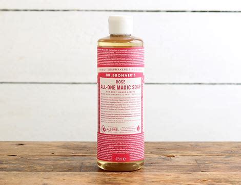 All One Magic Soap Rose Scented Organic Dr Bronners 475ml Abel