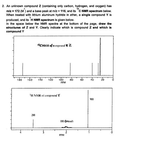 Solved An Unknown Compound 2 Containing Only Carbon