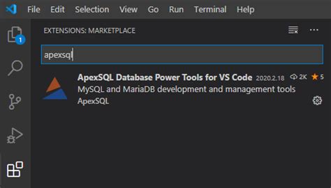ApexSQL Database Power Tools For VS Code For A First Time User