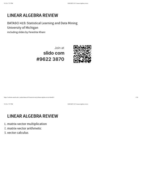 415lab01 linear algebra review pdf linear map algebra
