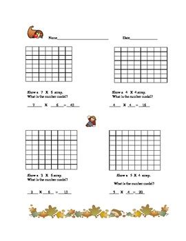 Building Multiplication Arrays By The Green Kat TPT