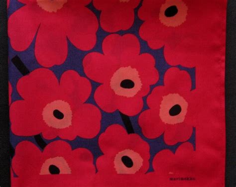 Marimekko Scarf In Mini Unikko Fabric From Finland Trendy Fashion
