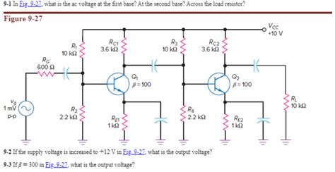 Solved If The Supply Voltage Is Increased To V In Chegg Com