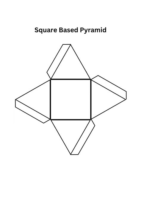 Square Based Pyramid Origami Diagram