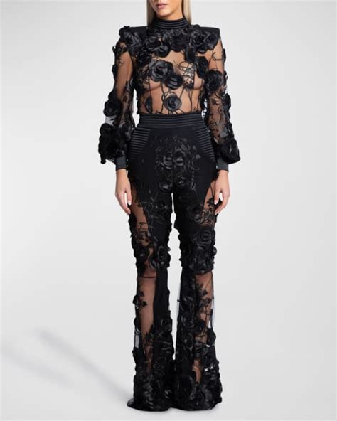 zhivago the verdict sheer floral mesh top neiman marcus