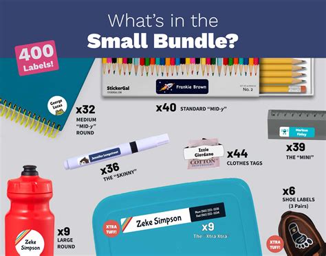 The Skinny Mini Mix Labels Bundle 168 Small Name Labels In 3 Shapes