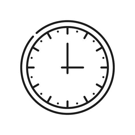 Clock Timer Outline Icon Watch Face Dial Hands 24394785 Vector Art At Vecteezy