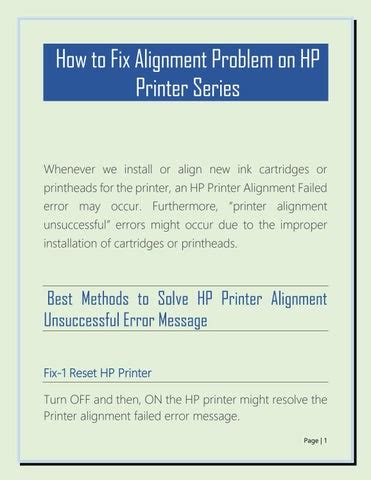 How To Resolve Alignment Issue With Hp Printers By Ameliasampson Issuu