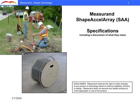 Measurand Shapeaccelarray Saa Specifications Geotrade