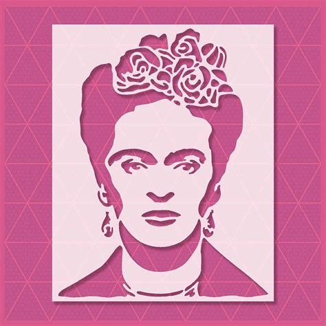 Frida Kahlo Stencil Lazy Stencils