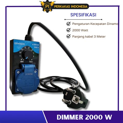 Jual Dimmer 2000 Watt Pengatur Kecepatan Puatarn Motor Mesin Mengatur