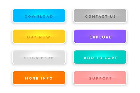 free vector collection of blank web button icons for uiux app