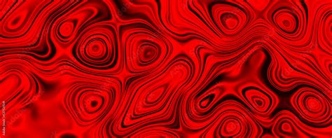 Dark Red Liquid Wavy Lines Background With Glowing Edges Liquid Mix Fluid Blend Surface And