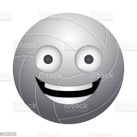 Isolated Emoji Volleyball Ball Stock Illustration Download Image Now