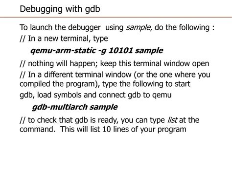 Debugging With Gdb Gdb Is The Gnu Debugger On Our Cs Machines Ppt