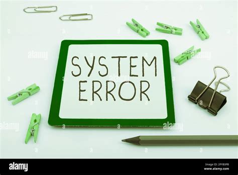 Sign Displaying System Error Word For Technological Failure Software
