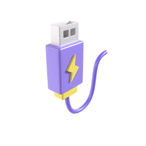 Usb Cable 3d Illustration Rendering 11306943 Png
