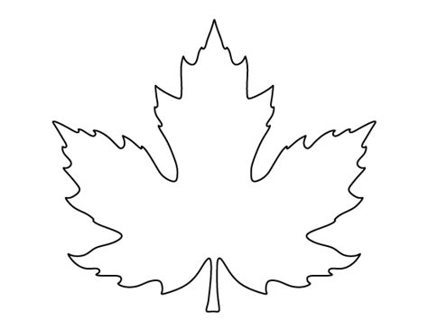 Maple Leaf Cut Out Pattern