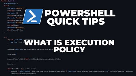 Powershell Quick Tips What Is Execution Policy Youtube