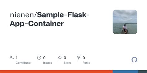 github nienen sample flask app container