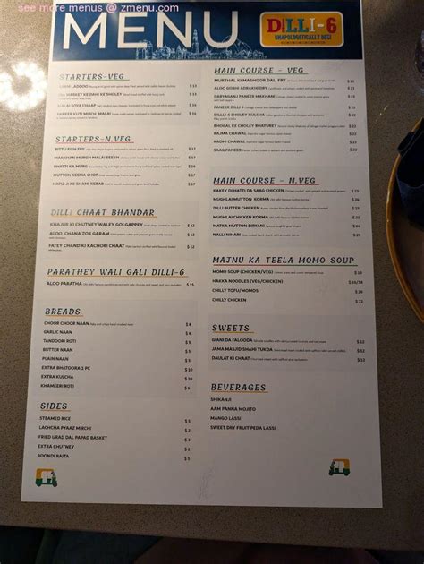 Online Menu Of Dilli 6 Restaurant Kirkland Washington 98034 Zmenu
