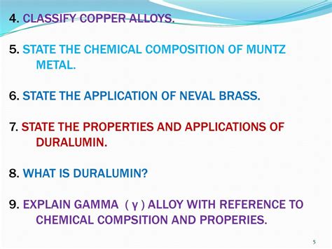 Duralumin Alloy Composition
