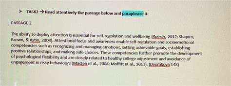 Task2 → Read Attentively The Passage Below And