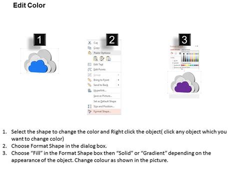 Cx Three Level Cloud Computing Technology Powerpoint Template Presentation PowerPoint Diagrams