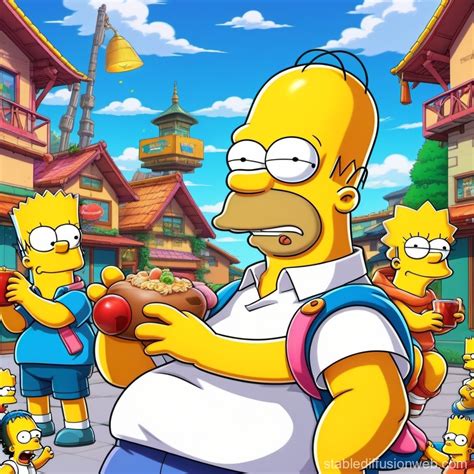 The Simpsons Homer Stable Diffusion Online