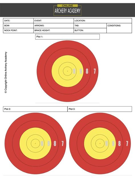 Archery Score Sheet Pdfs Printable Score Cards For Free