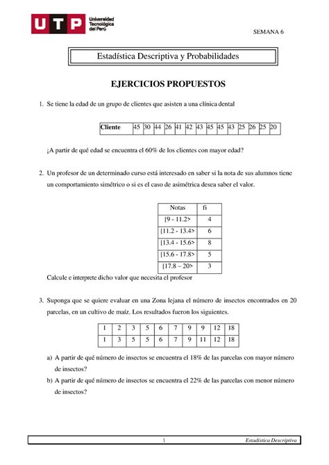 S06s1 Taller De Ejercicios Resolver Ejercicios Edyp Utp Hhbl Ejercicios Propuestos 1 Se
