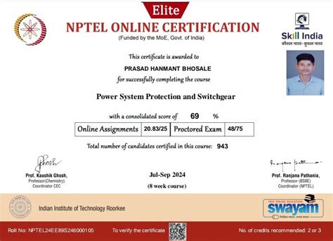 Prasad Bhosale On Linkedin Nptel Electricalengineering Powersystems