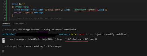 Nestjs I18nContext Error Object Is Possibly Undefined For
