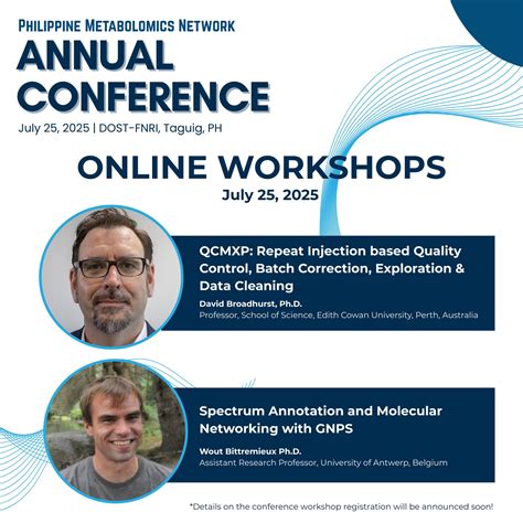 𝗥𝗲𝗴𝗶𝘀𝘁𝗲𝗿 𝗻𝗼𝘄 𝗳𝗼𝗿 Philippine Metabolomics Network Pmn Facebook